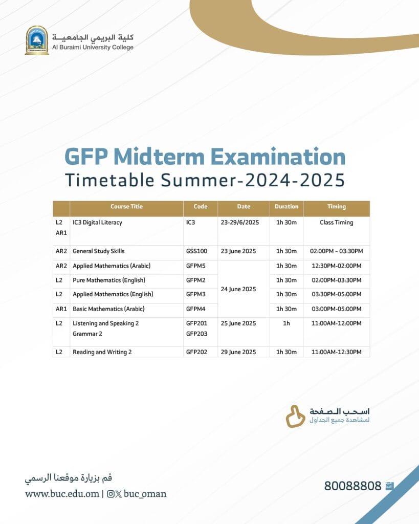 Summer 2024 Midterm Exam of GFP - BUC